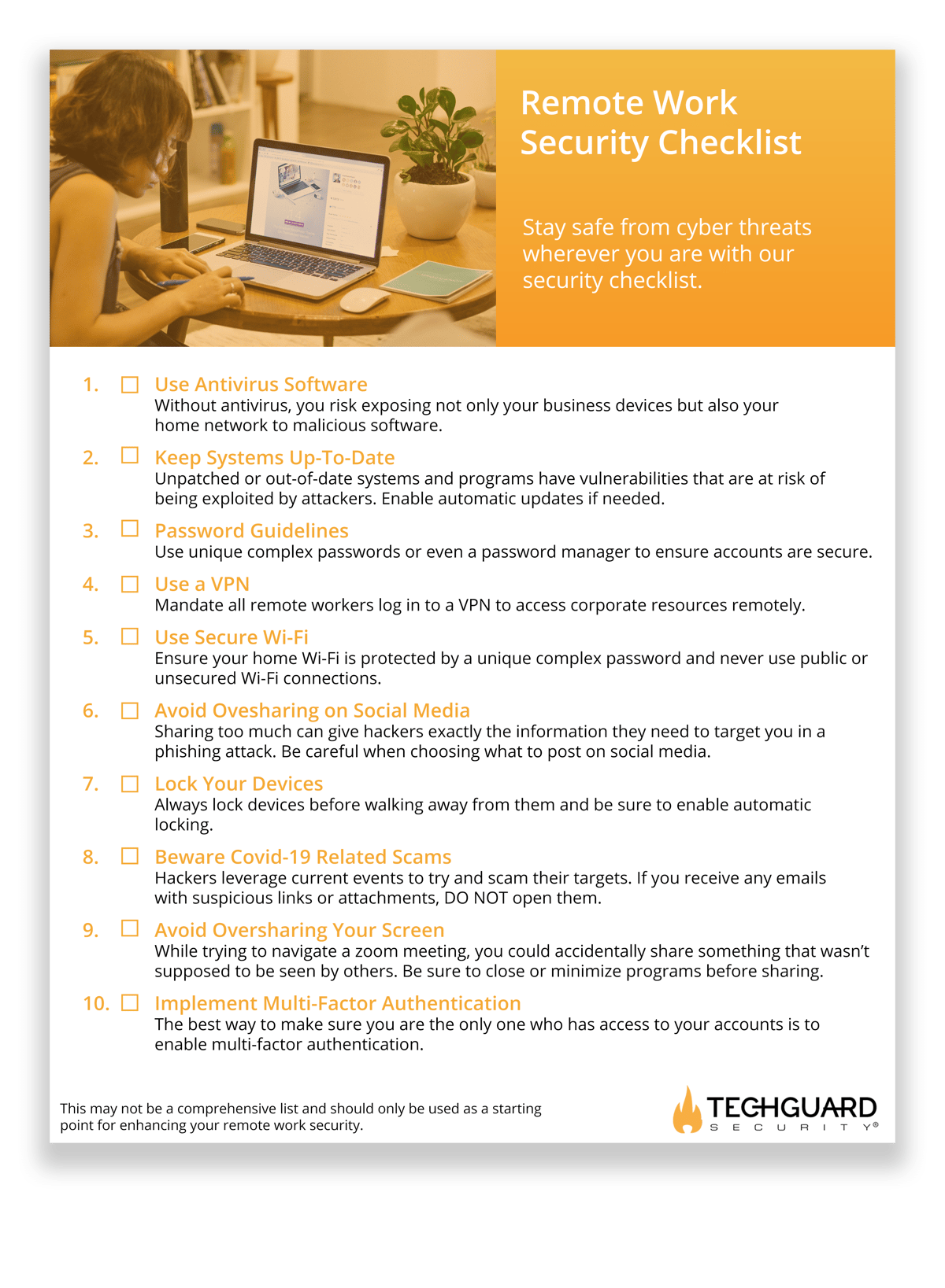 Remote Work Security Checklist
