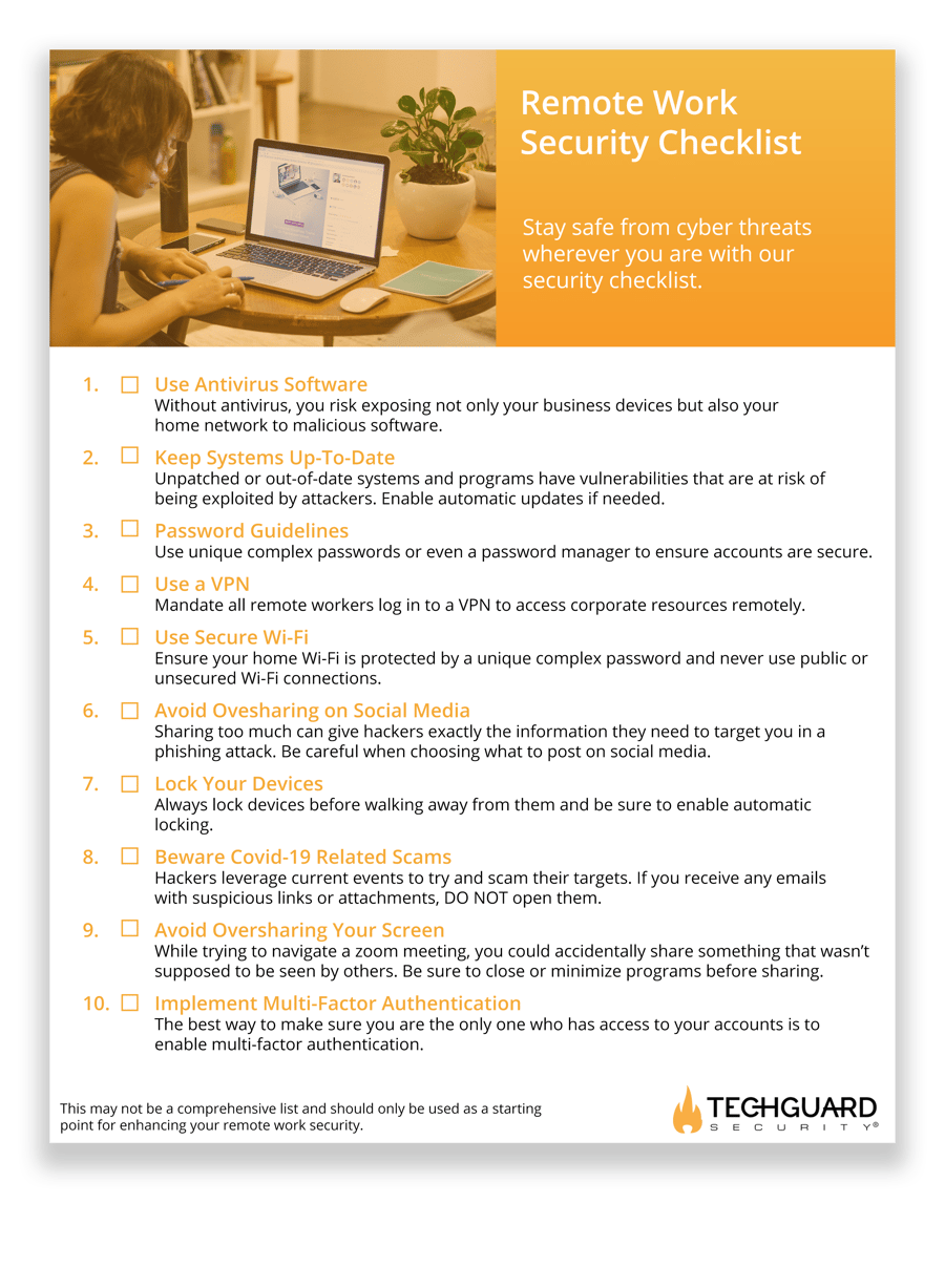 Remote Work Security Checklist